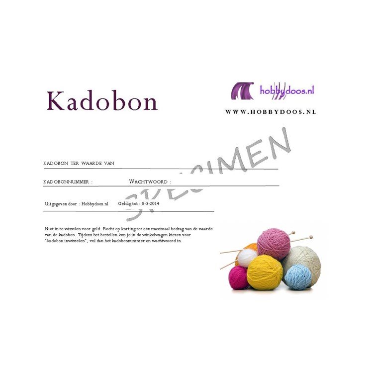 Kadobon - Hobbydoos.nl