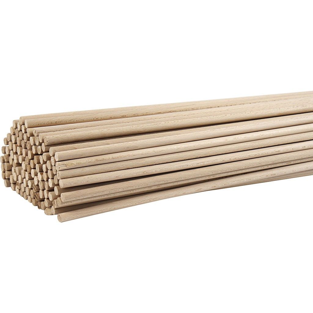 stok hout 6 mm 60 cm 10 stuks - Hobbydoos.nl