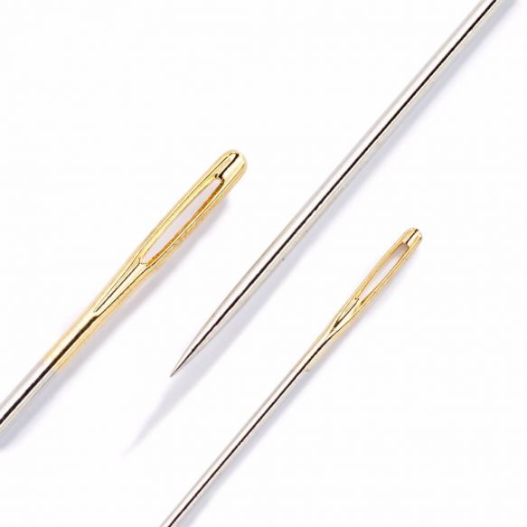 Naald 3-9 met groot oog en punt stopnaald - lang - Hobbydoos.nl